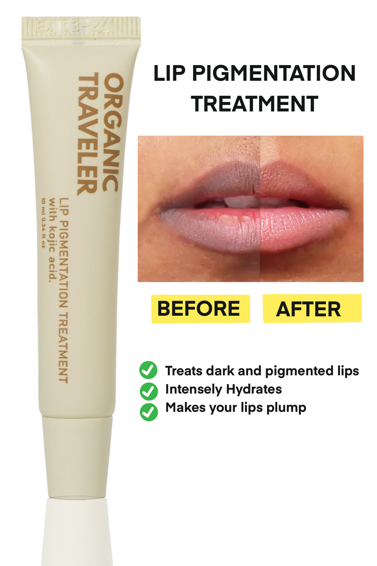 Lip Pigmentation Treatment | Organic Traveller Skincare